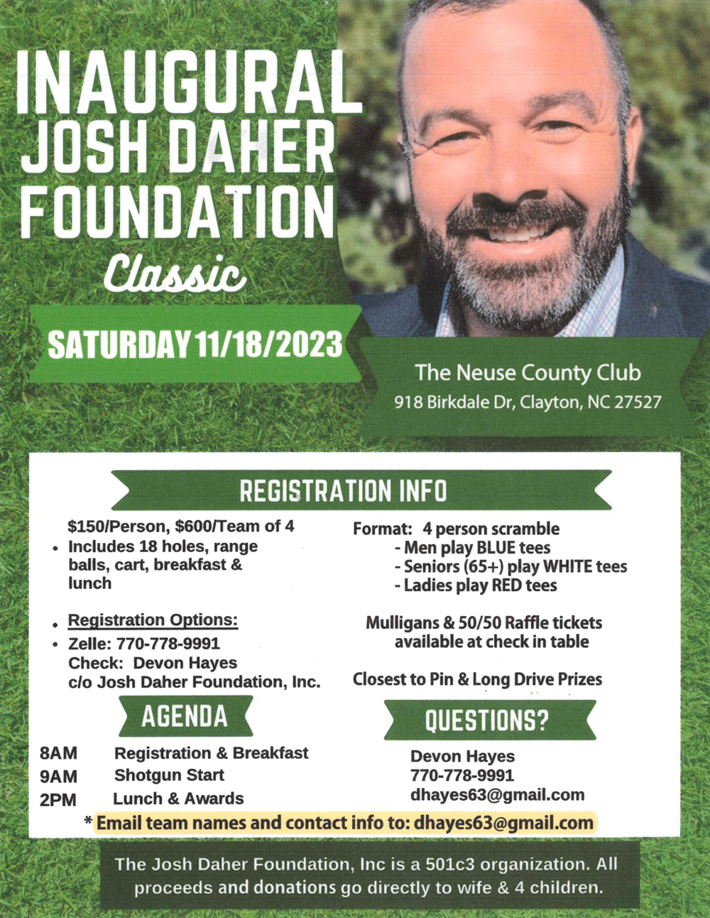 Josh Daher Foundation Tournament - Neuse Country Club
