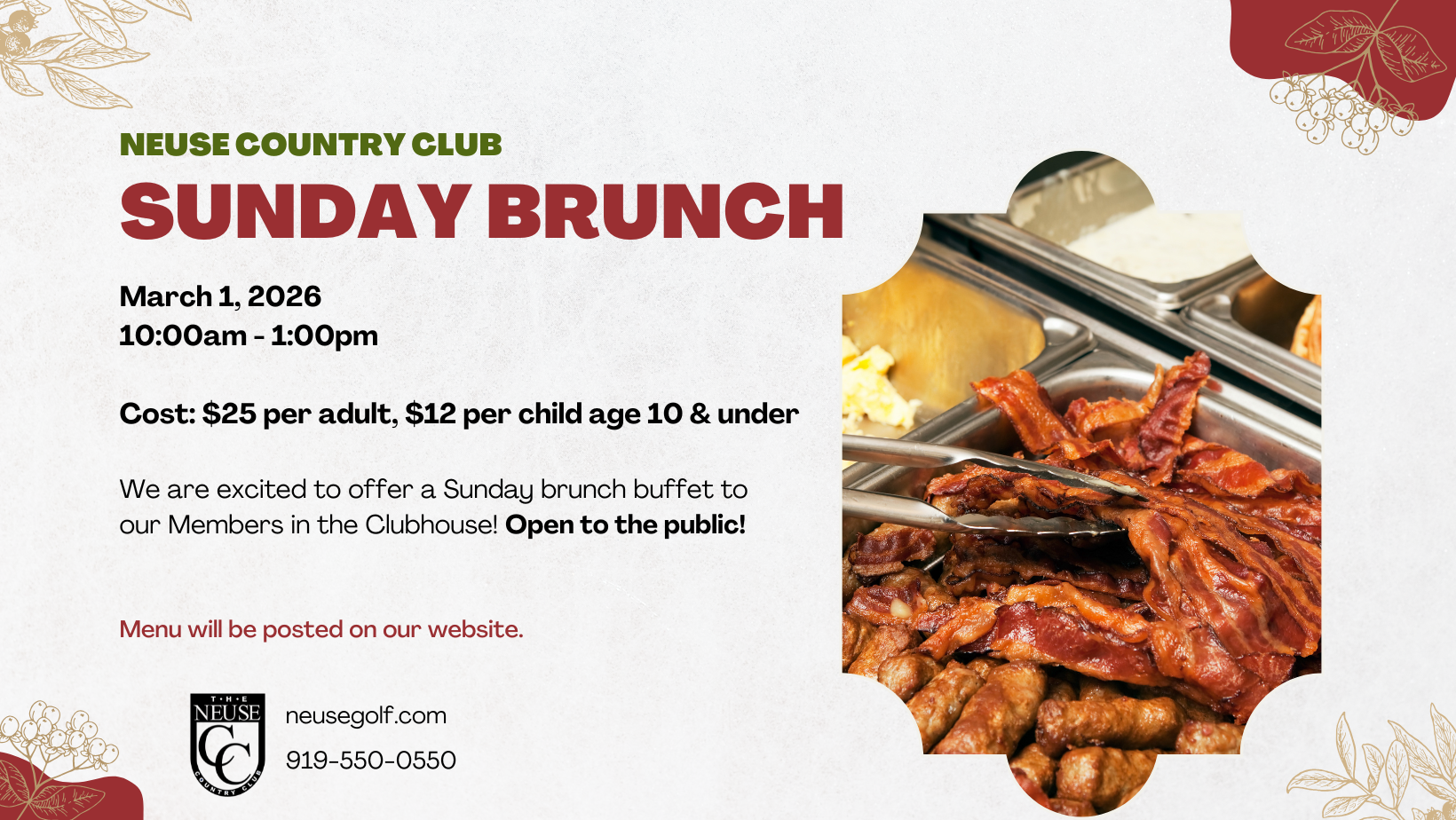 Sunday Brunch - Neuse Country Club